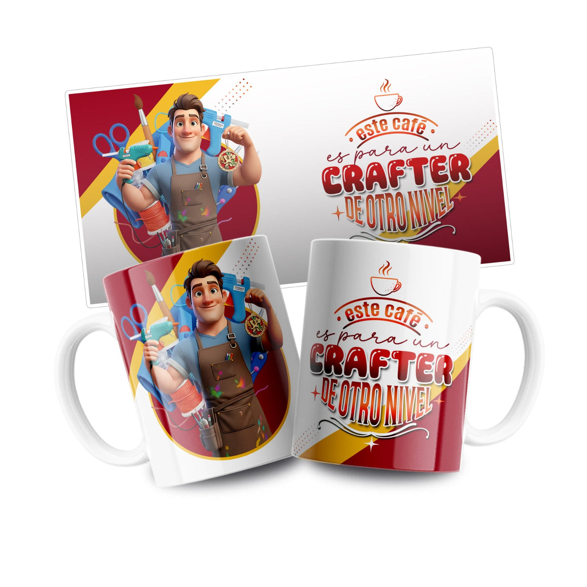 Mug Profesion 11 Oz Crafter Hombre x 1 Unidad — BALLOONS BOGOTÁ